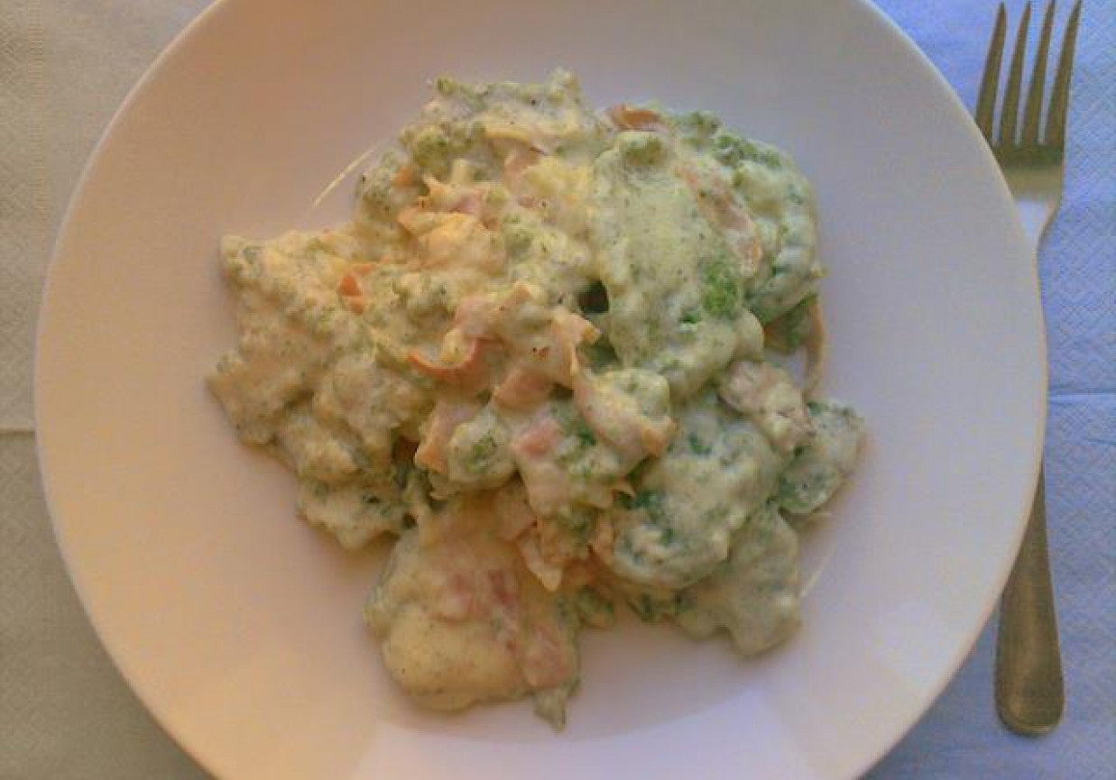 Haluszki w sosie śmietanowym z szynką - DoradcaSmaku.pl