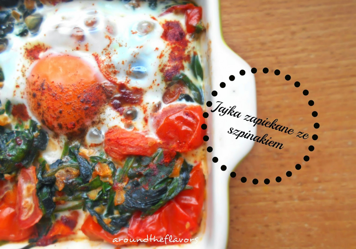 Jajka zapiekane ze szpinakiem - DoradcaSmaku.pl