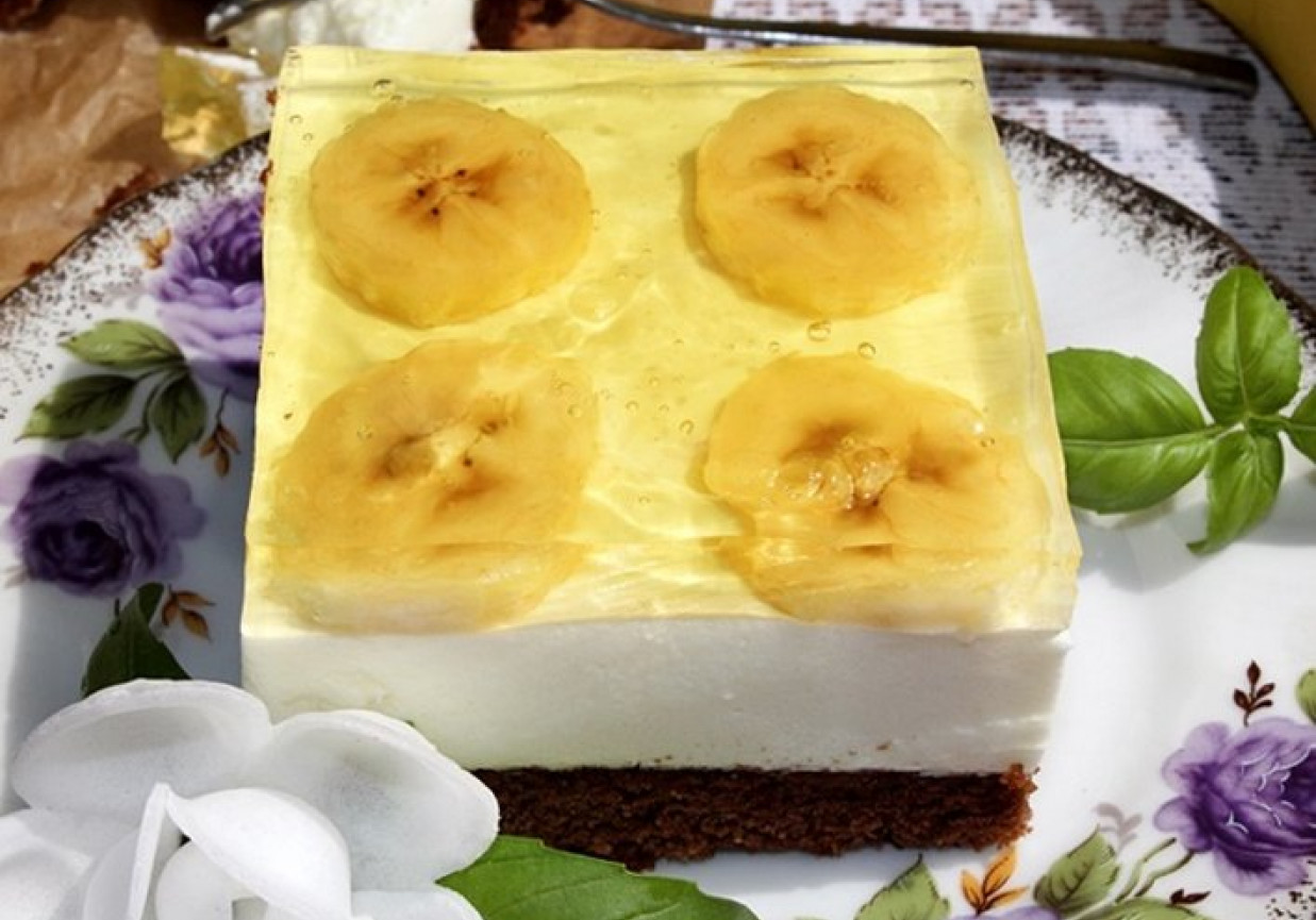 Kostka bananowo-kakaowa z galaretką - DoradcaSmaku.pl