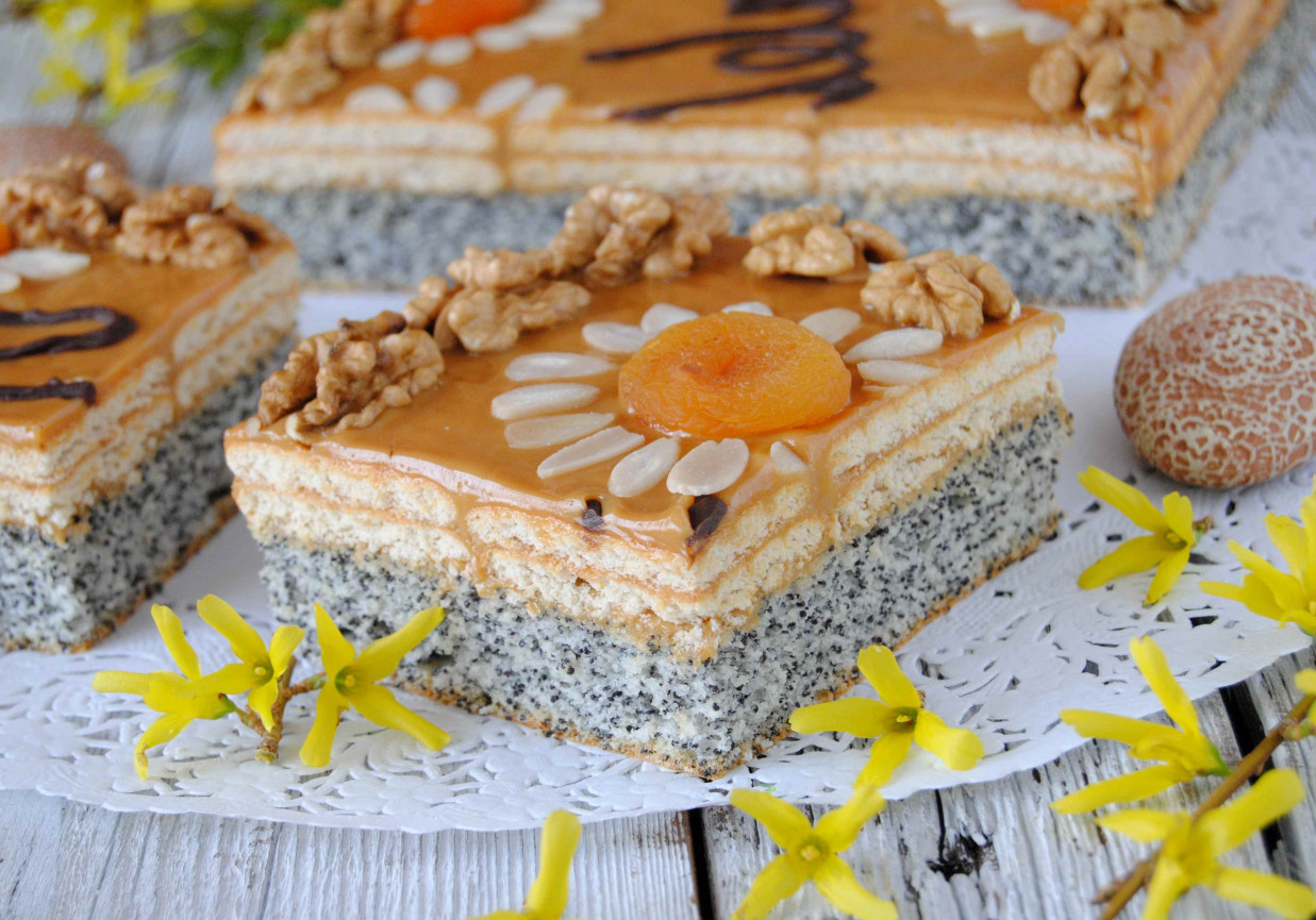 Makowo- kajmakowy mazurek - DoradcaSmaku.pl