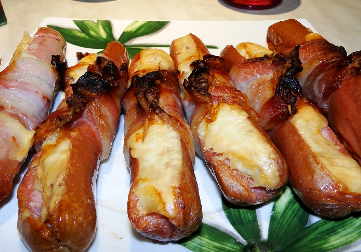 parówki zapiekane z boczkiem i serem - DoradcaSmaku.pl