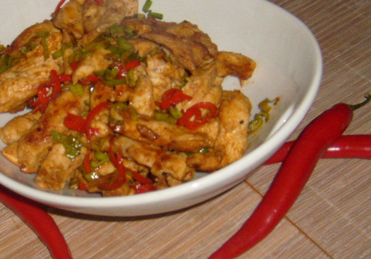 PIERSI KURCZAKA NA OSTRO Z PAPRYCZKĄ CHILI I POREM - DoradcaSmaku.pl