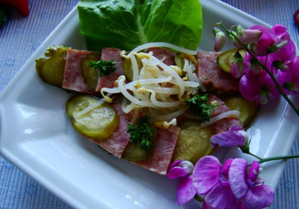 Przystawka z pieczeni szynkowej i ogórków - DoradcaSmaku.pl
