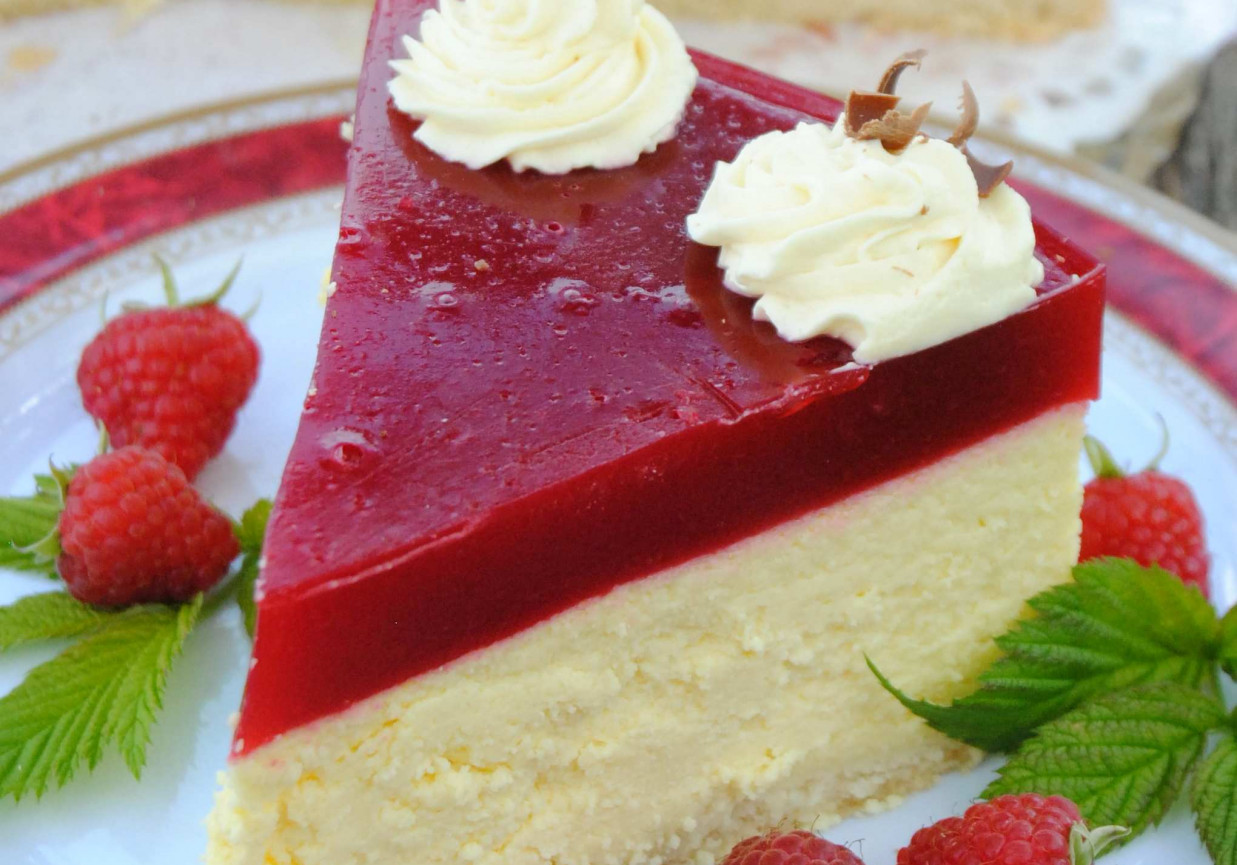 Sernik z malinową galaretką - DoradcaSmaku.pl