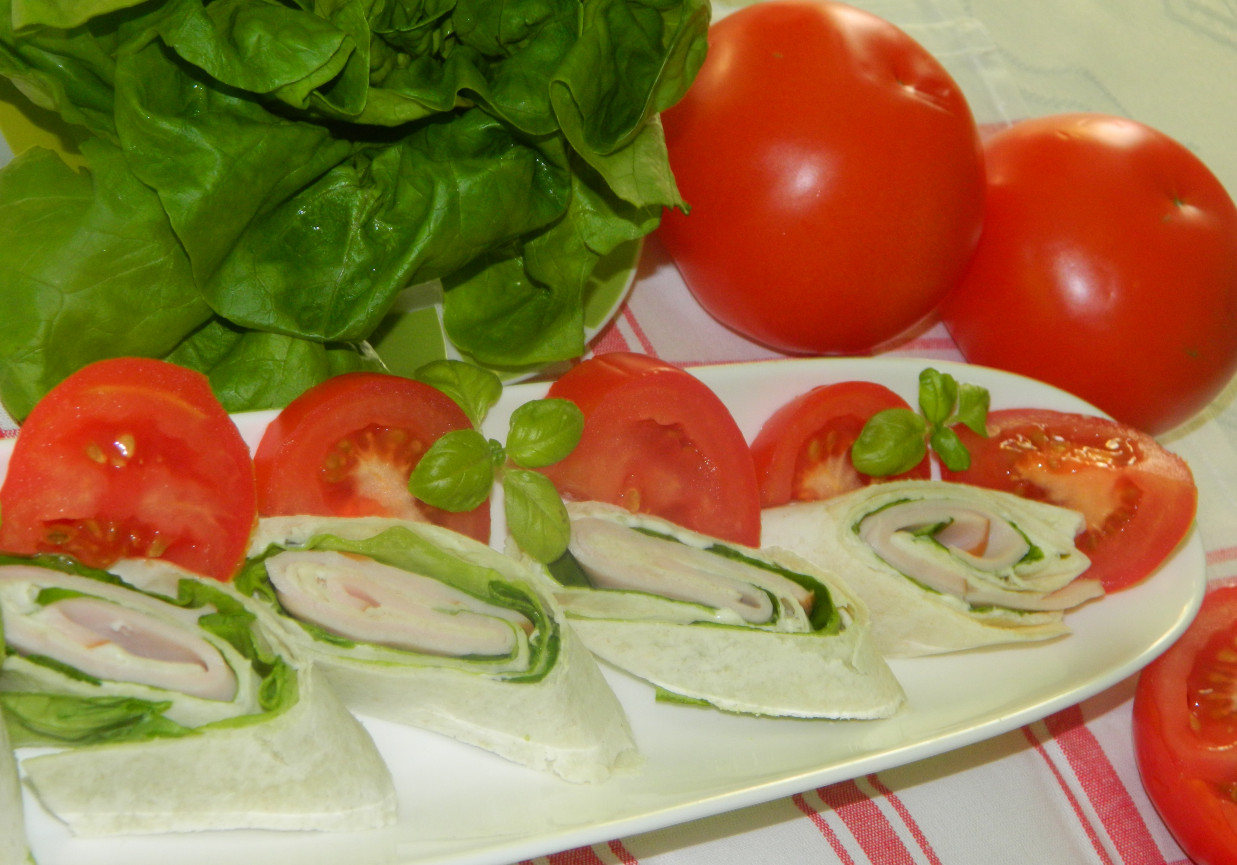 Tortilla z serkiem, sałatą i wędliną - DoradcaSmaku.pl