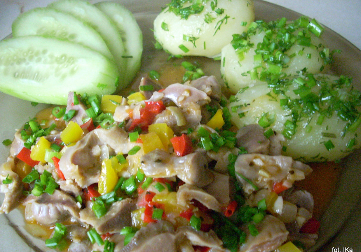 Żołądki drobiowe z papryką - DoradcaSmaku.pl