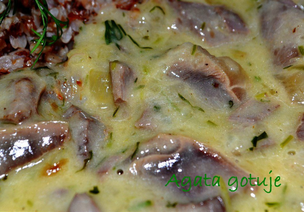 Żołądki indycze w sosie śmietanowo-koperkowym - DoradcaSmaku.pl